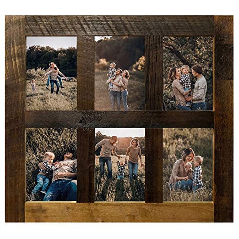 Rustic Wooden Collage Picture Frames Multi Opening Frame for - Etsy