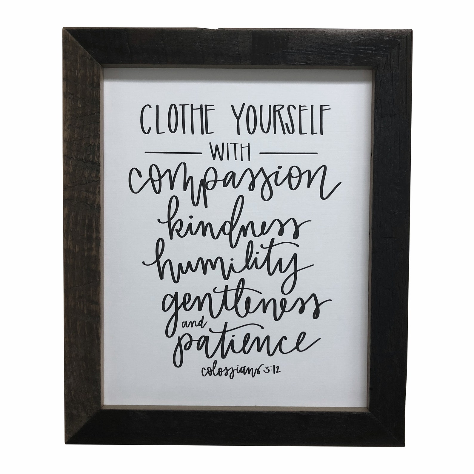 Clothe Yourself Colossians 3:12 Print 8X10 Rustic Reclaimed | Etsy