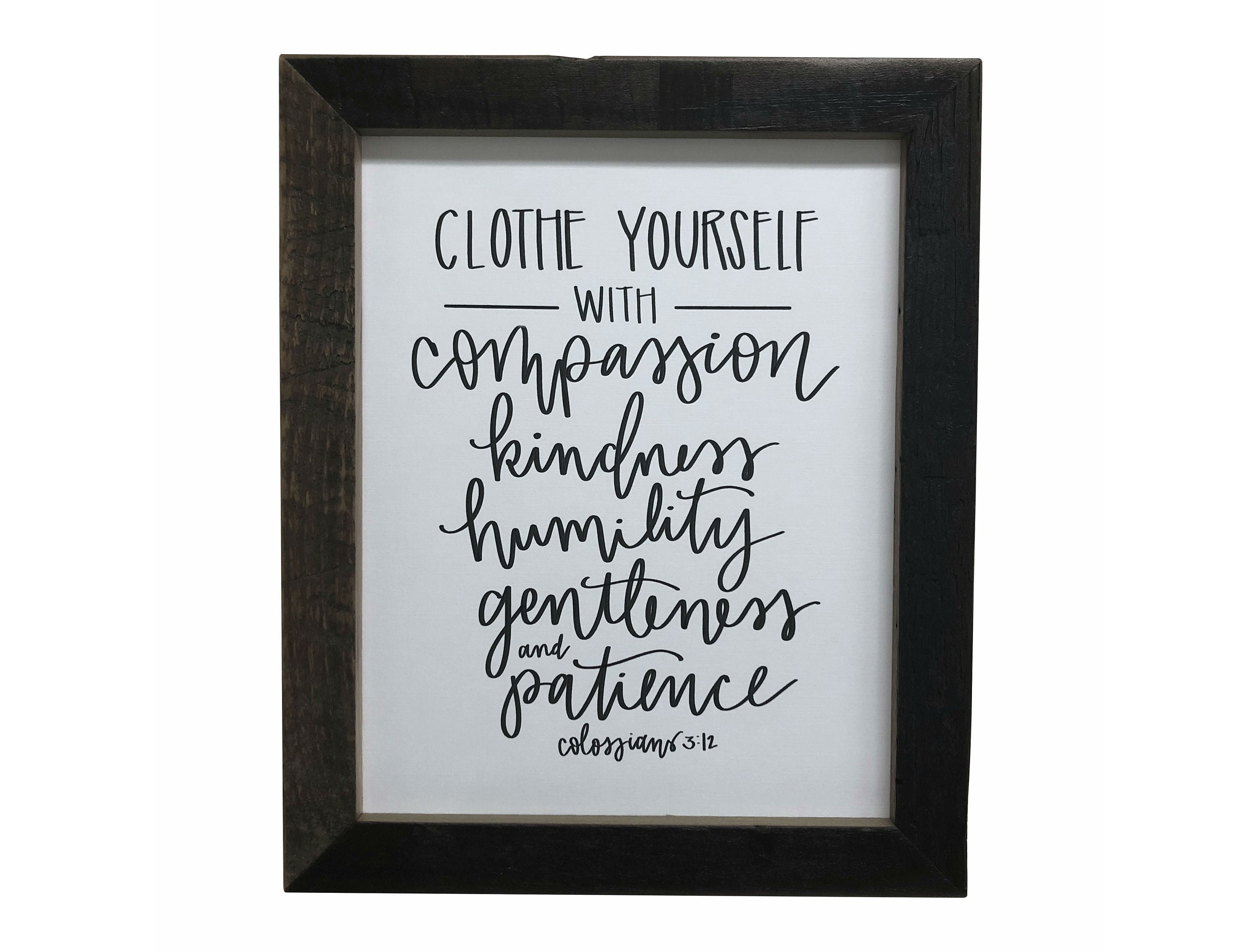 Clothe Yourself Colossians 3:12 Print 8X10 Rustic Reclaimed | Etsy