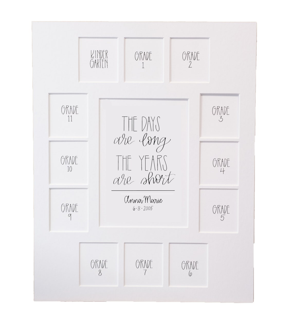 11x14 School Picture Frame Black 13 Opening Mat Days Are - Etsy