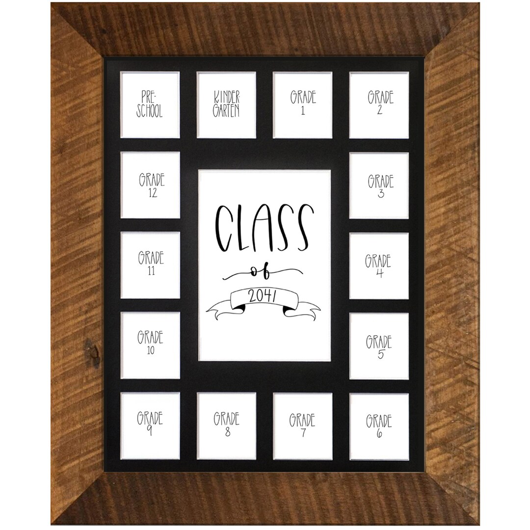 Class of 2041 Barnwood School Picture Frame, 11x14, Black 15 Opening ...