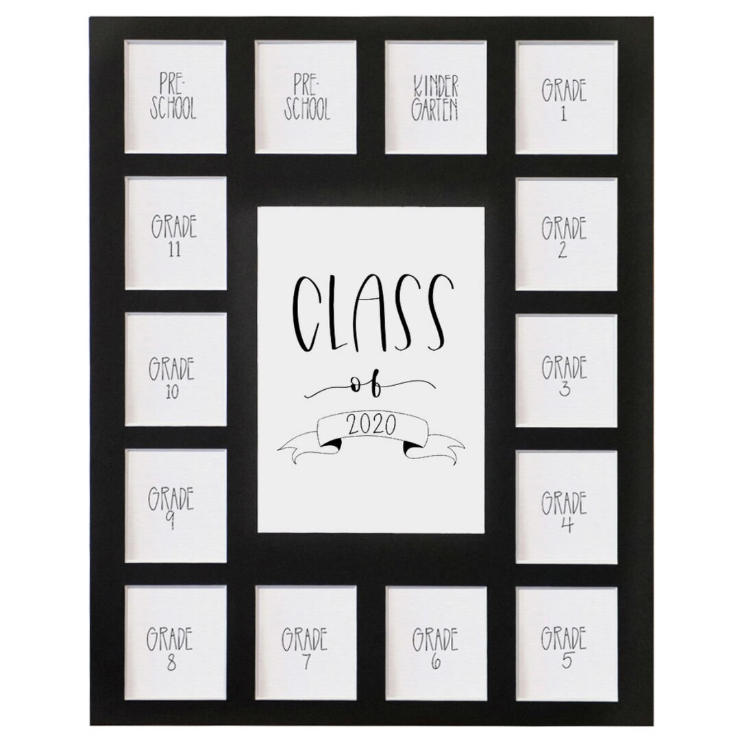 Class of 2020, 11x14 Black Picture Mat, Preschool-12, 15 Opening, Mat ...