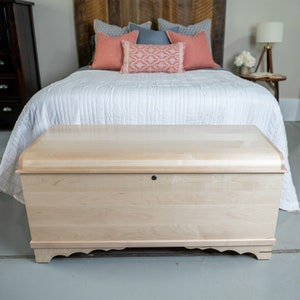 Engraved Amish Cedar Hope Chest | Solid Wood Waterfall Trunk - Etsy