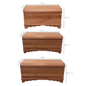 Amish Waterfall Cedar Chest | Solid Wood Hope Chest - Etsy