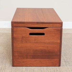 Solid Cherry Blanket Chest | Amish Handcrafted Toy Box - Etsy