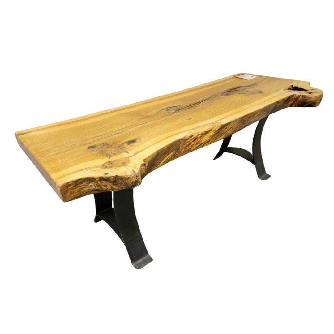 White Oak Dining Bench Live Edge Bench Rustic Entryway - Etsy