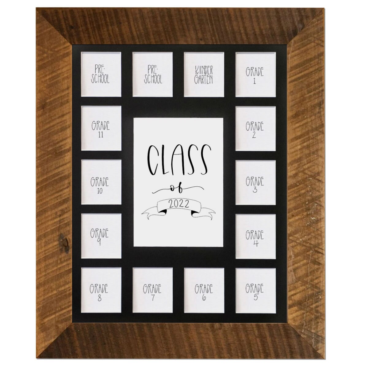 11x14 School Picture Frame, Black 15 Opening Mat, Class of 2022 - Etsy