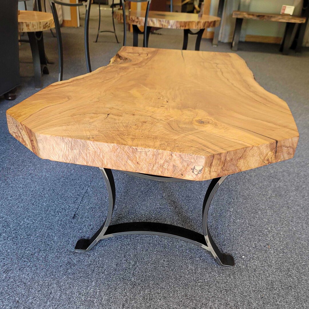 4 FT Spalted Maple Coffee Table | Maple Live Edge Coffee Table | Rustic ...