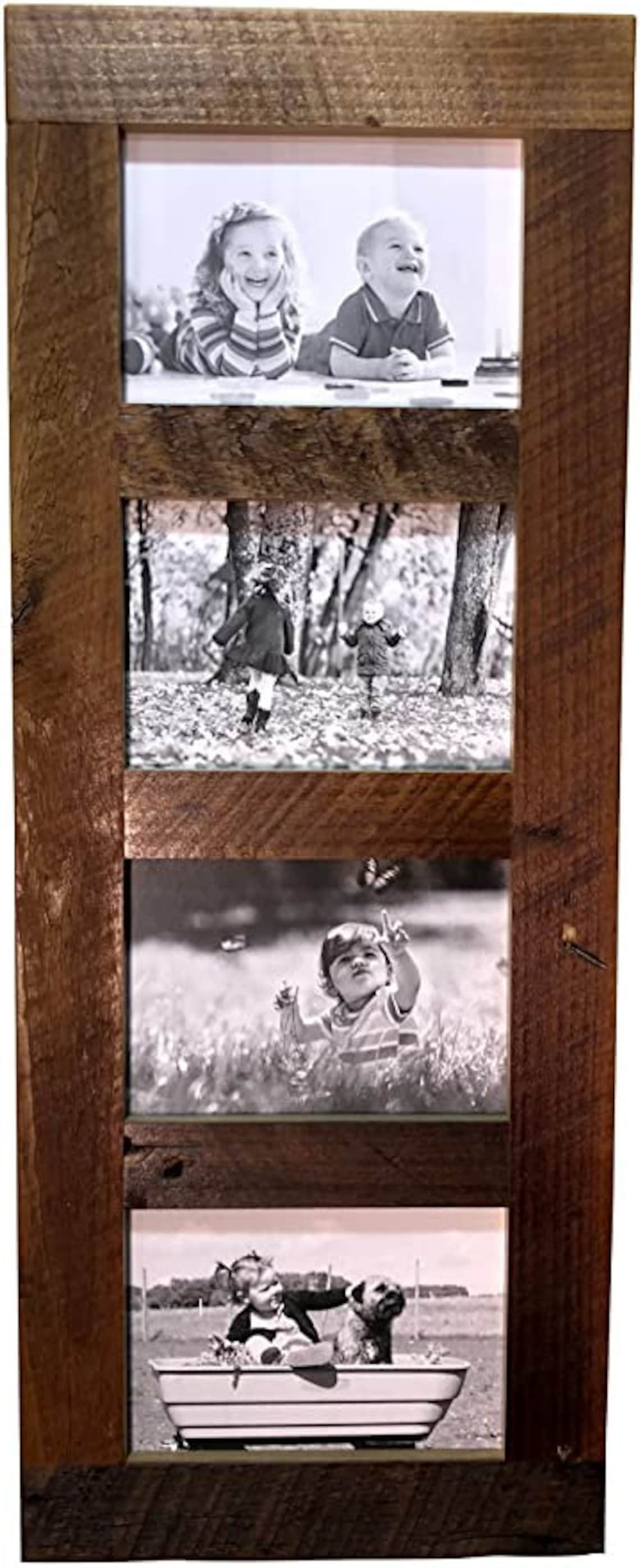 Rustic Wooden Collage Picture Frames Multi Opening Frame for | Etsy