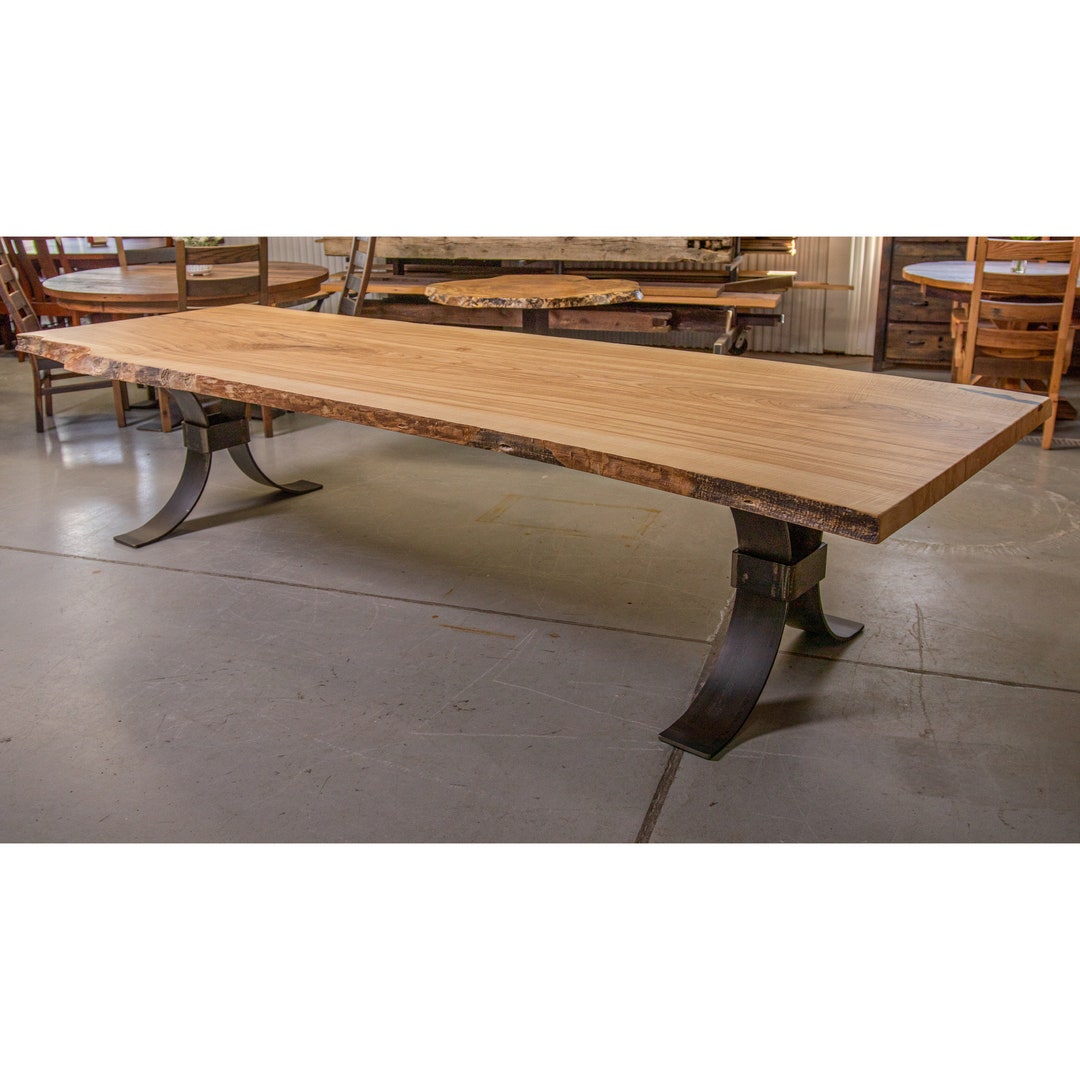 Ash Live Edge Dining Table 11 Foot Dining Table Farmhouse Dining Room ...