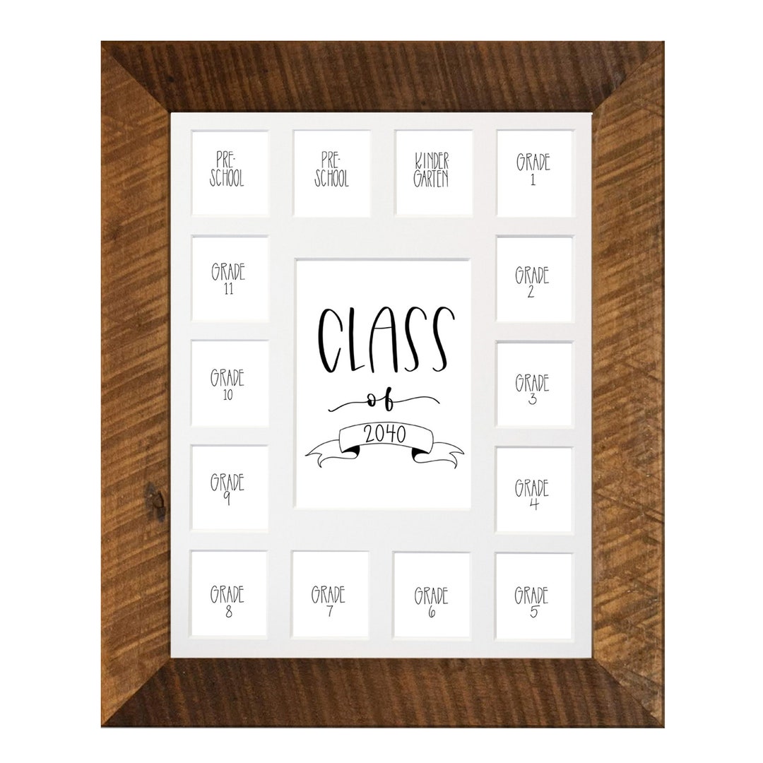 Class of 2040 Barnwood School Picture Frame, 11x14, White 15 Opening ...