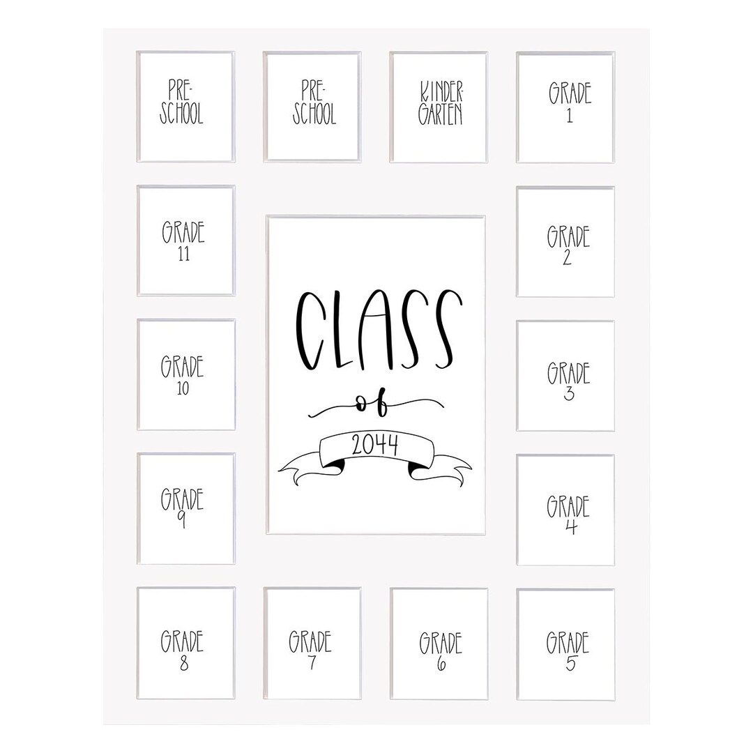 Class of 2044, 11x14 White Picture Mat, 2 Preschool-12, 15 Opening, Mat ...