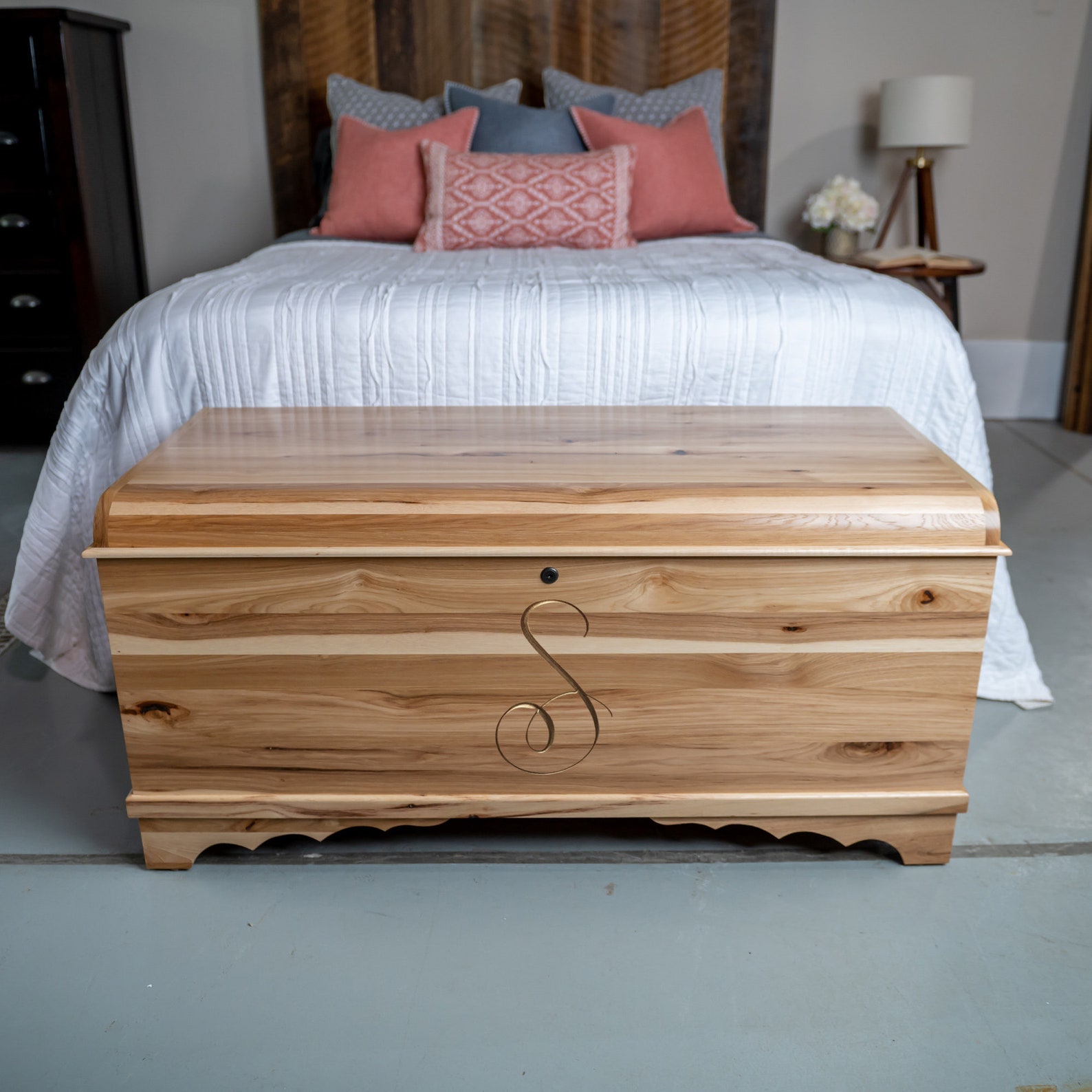 Engraved Amish Cedar Hope Chest | Solid Wood Waterfall Trunk - Etsy