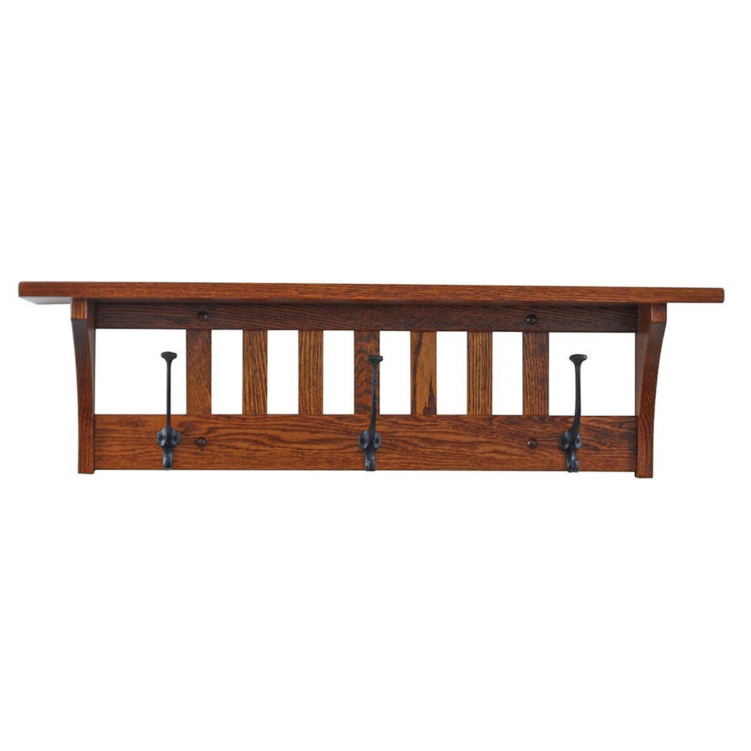 Mission Style Coat Rack | Oak/brown Maple Wood Coat Rack | Mission Coat ...