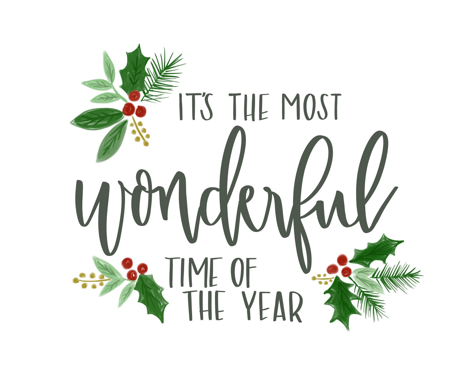 Its The Most Wonderful Time Of The Year Sign Wooden Frame Etsy