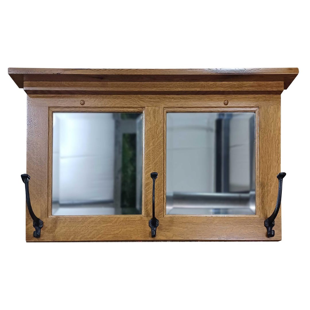 Mission Mirror Coat Rack Choose Color and Size | Entryway Mission Style ...