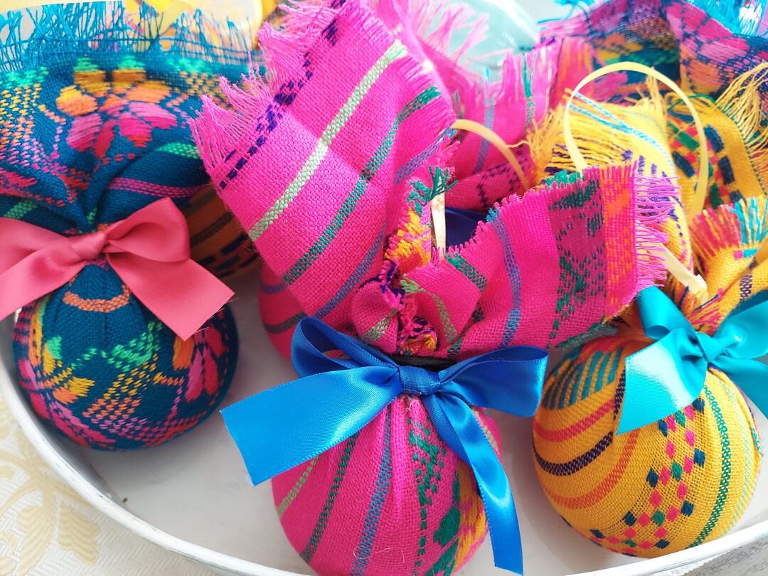 Set of 6 Handmade Mexican Ornaments-christmas Tree-fiesta, Mexican Gift ...
