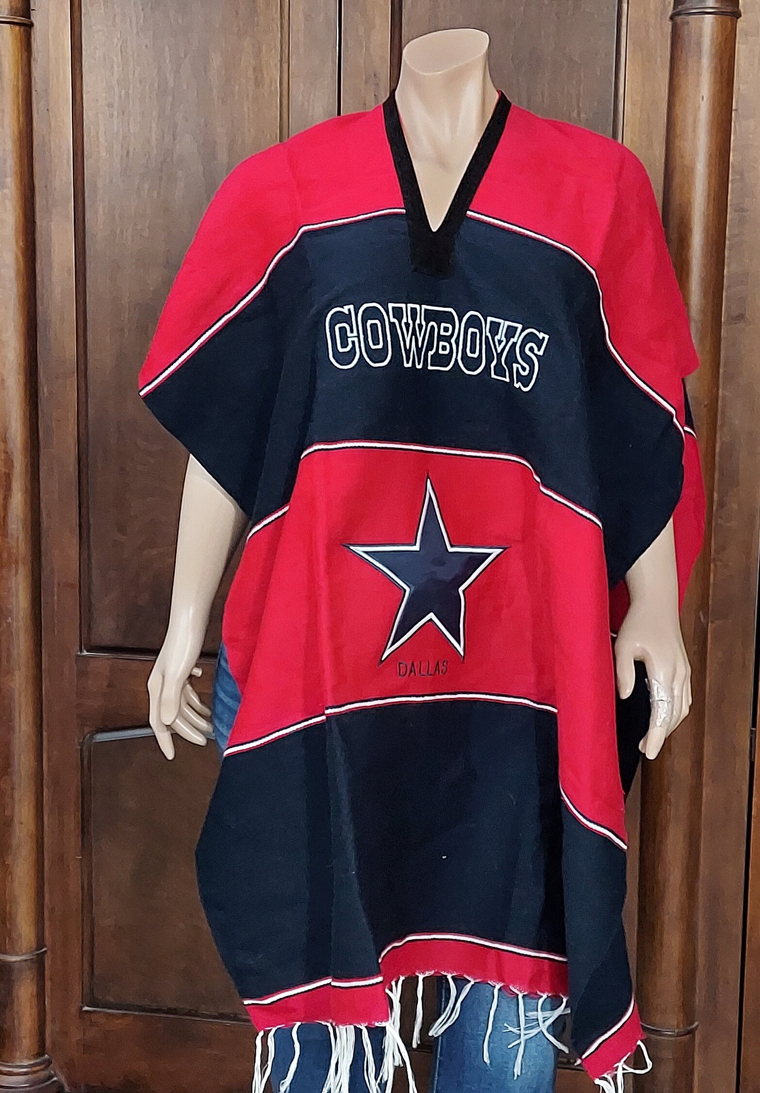 Sport Poncho Sarape Zarape, Serape Football Poncho Nation Super Fan ...