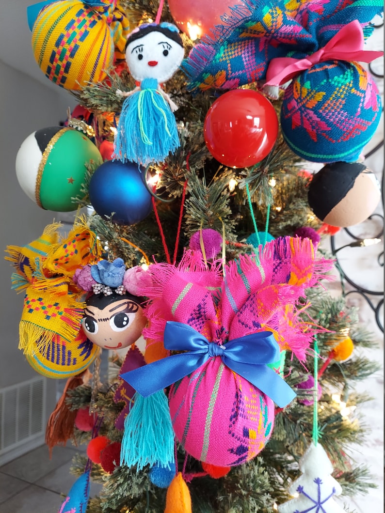 Set of 6 Handmade Mexican Ornaments-christmas Tree-fiesta - Etsy