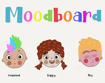 BUNDLE Printable Feelings Chart Poster & Flashcards Set for - Etsy Canada