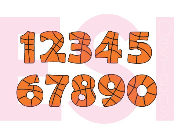 Basketball Number svg files Sport svg SVG DXF EPS svg | Etsy