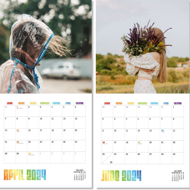 Customizable Canva Template for a 12x12 2024 Calendar With Major US ...
