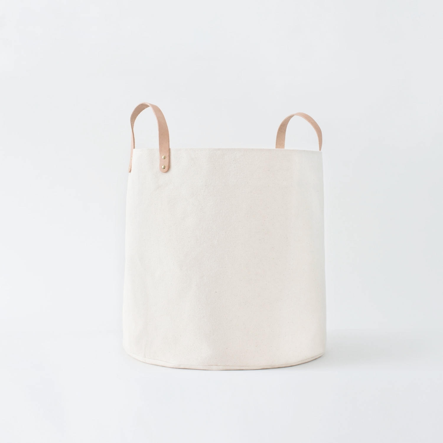Large Natural Canvas Bucket Basket - Etsy