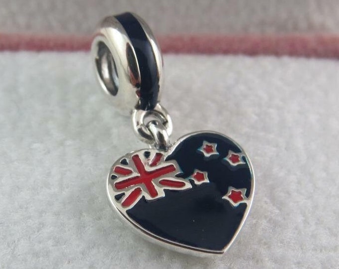 Pandora New Zealand Charm Heart Flag Charm Country Charm Travel Charm ...