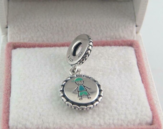 Pandora Boy Charm Boy Stick Figure Charm Family Charm Children Charm ...