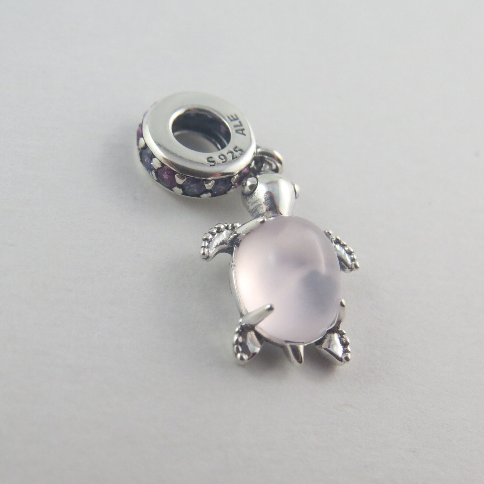 Authentic Pandora Pink Murano Glass Sea Turtle Charm – Sterling Silver ...