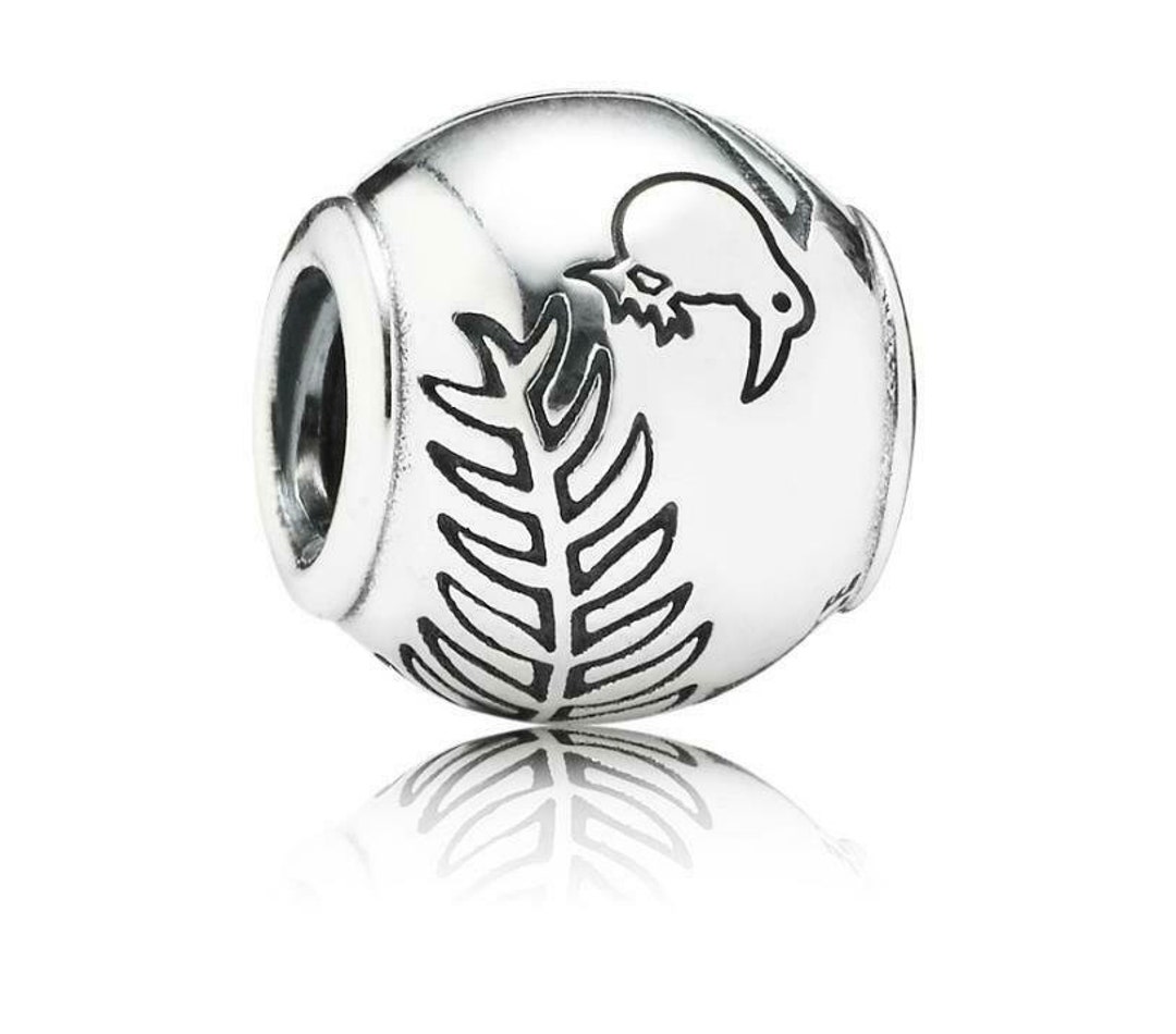 Pandora New Zealand Charm Fern Charm Kiwi Bird Charm Travel Charm ...