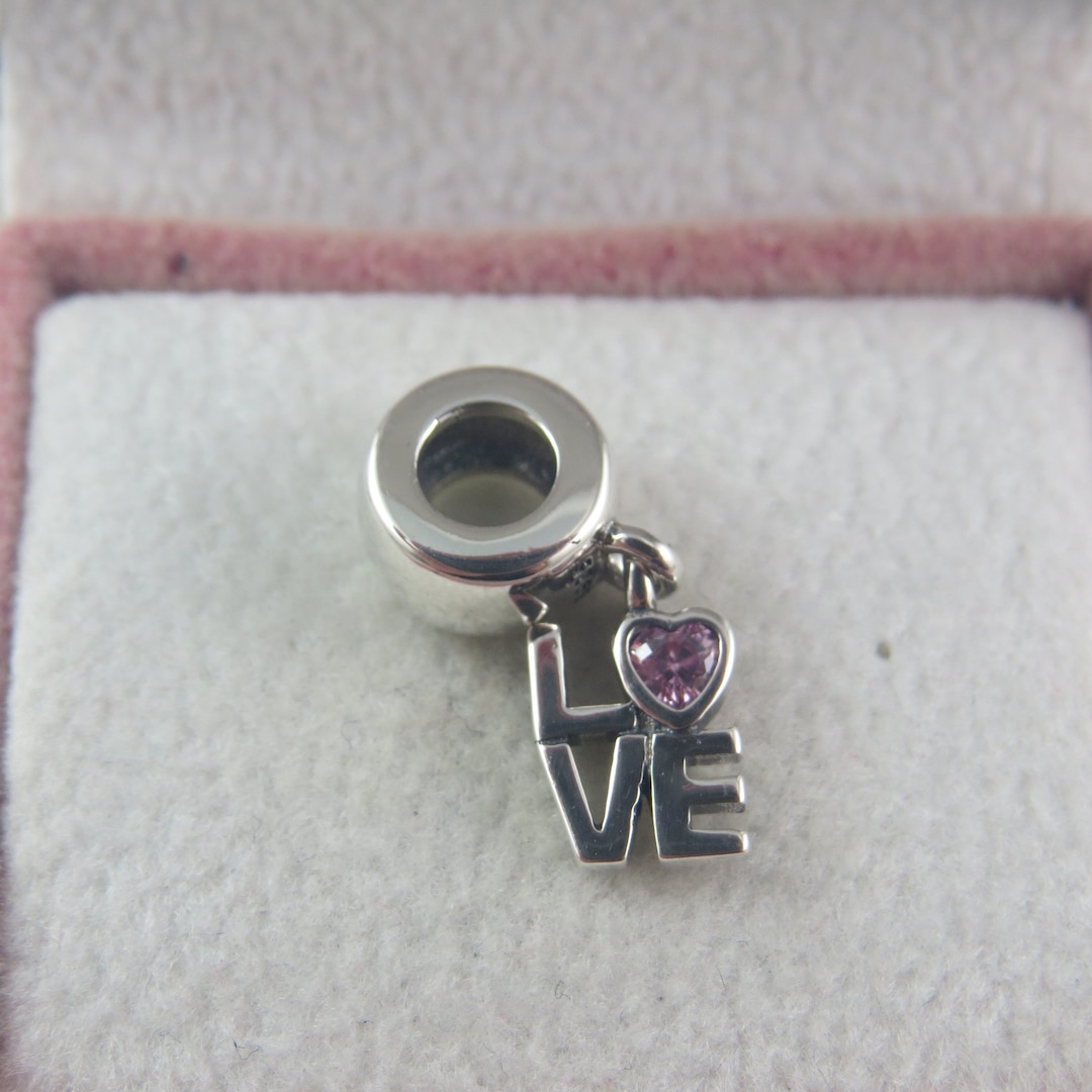 Pandora Love Charm Fancy Pink Love Charm Gifts for Her Anniversary Gift ...
