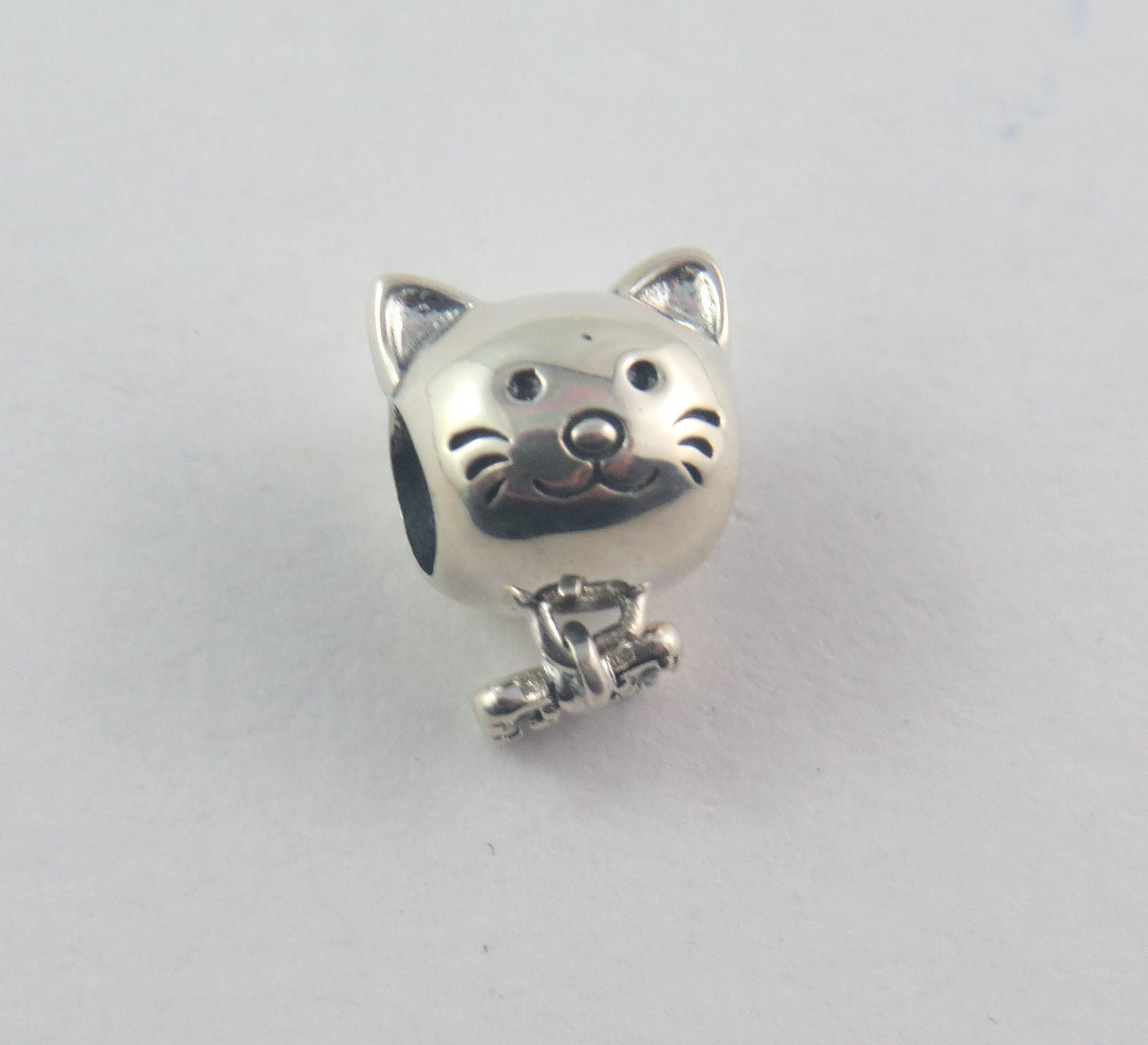 Charm de gato de Pandora Charm de gatito Charm de mascota Charm de bebe de piel G58 Etsy Mexico