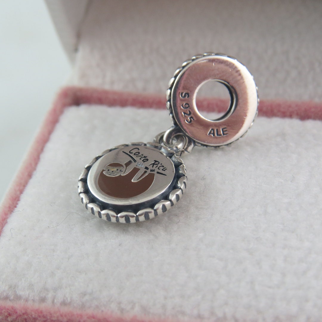 Authentic Pandora Costa Rica Sloth Charm – Sterling Silver Travel Bead ...