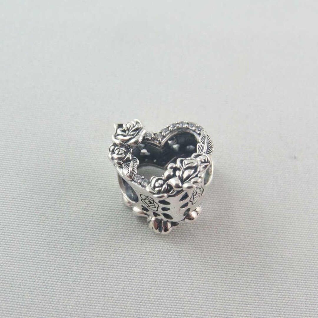Heart Charm Open Heart Charm Rose Flower Charm Gifts for Her Birthday ...