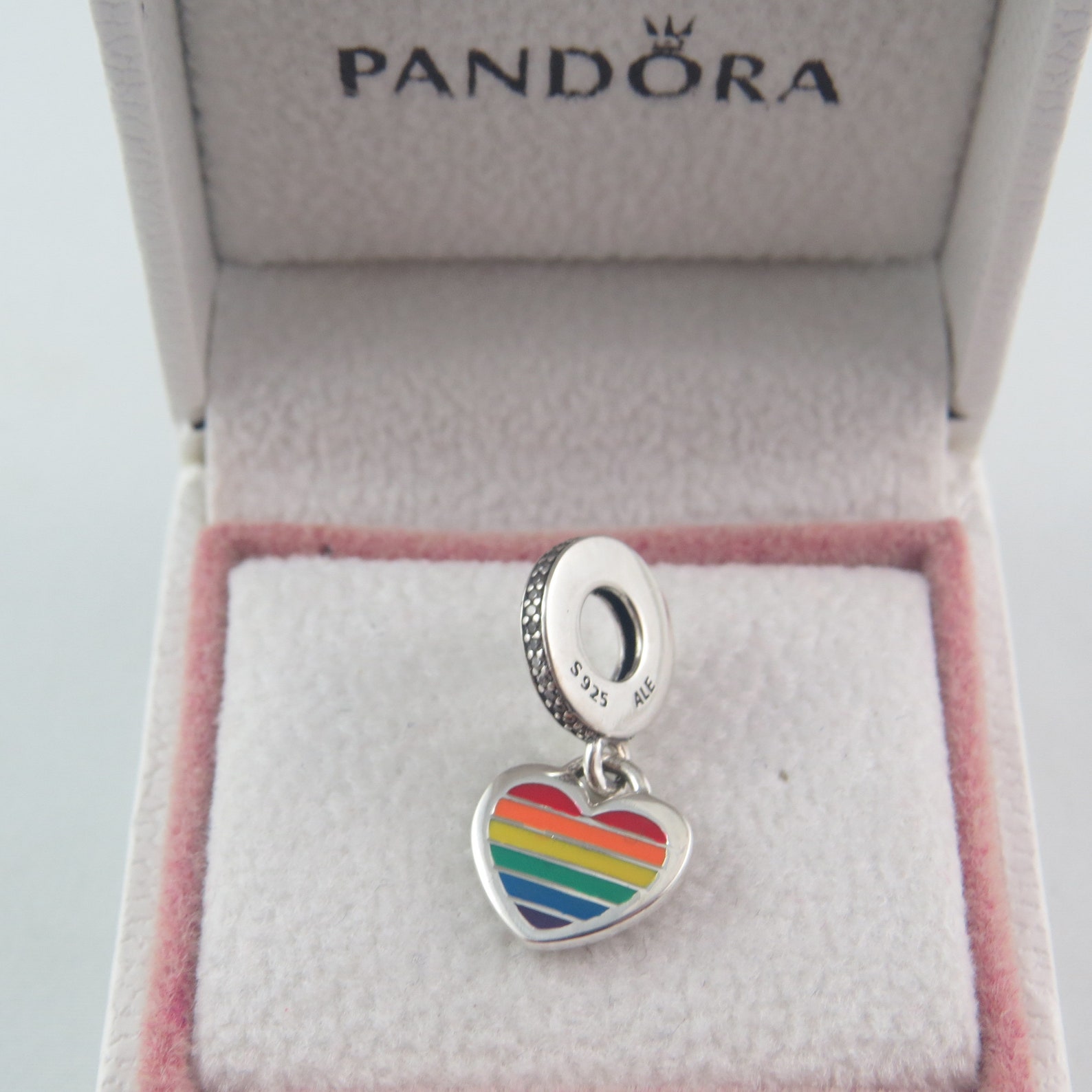 Pandora Pride Rainbow Heart Dangle Charm | Etsy