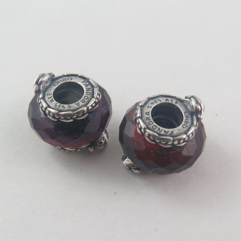 Authentic Pandora Set of 2 Ice & Fire Charms – Murano Glass GOT Beads ...