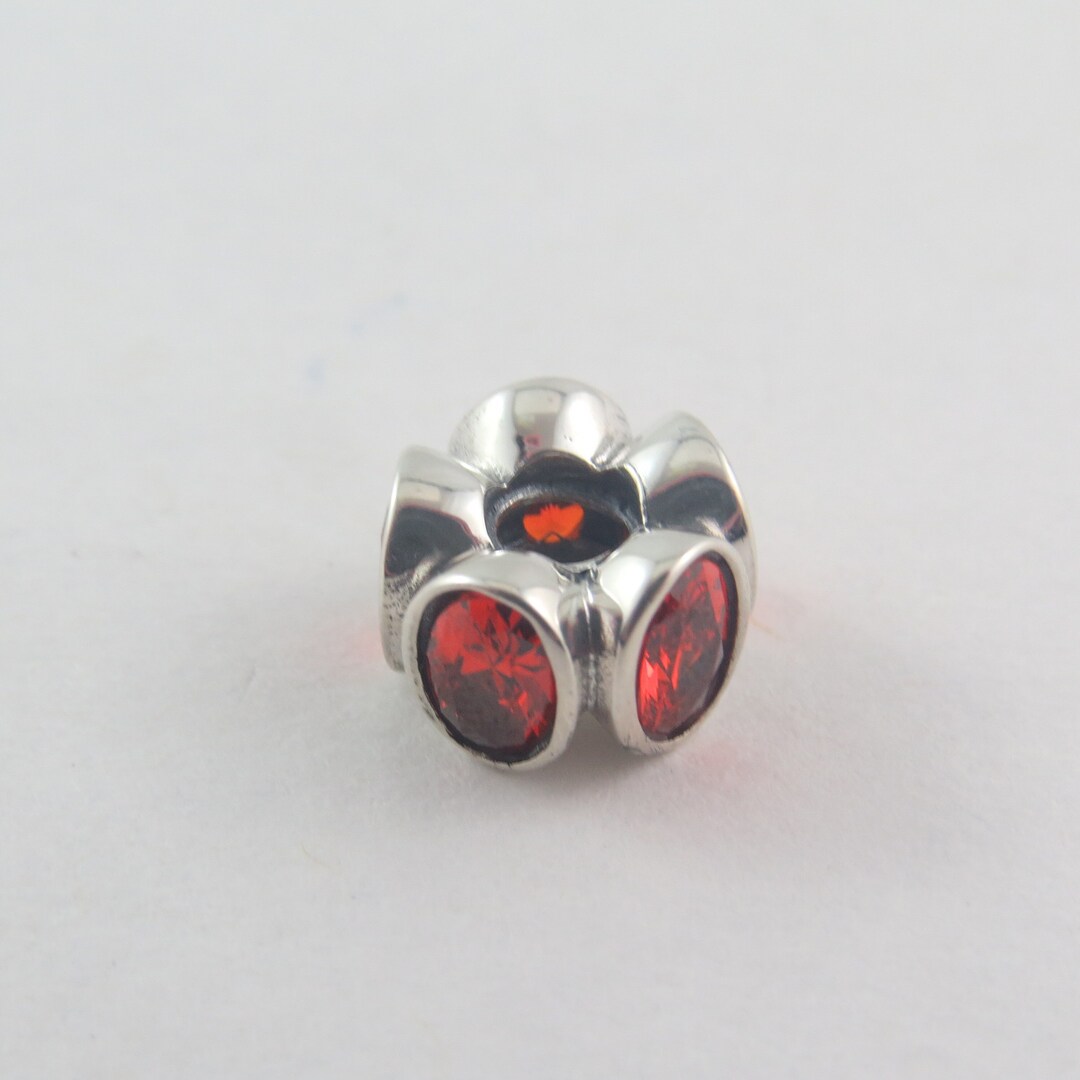 Pandora Orange Spacer Charm Sparkling Orange Spacer Charm Oval Spacer ...