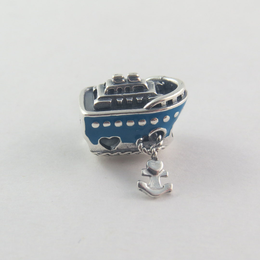 Pandora Cruise Ship Charm Anchored Cruise Ship Charm Boat Charm Ship ...