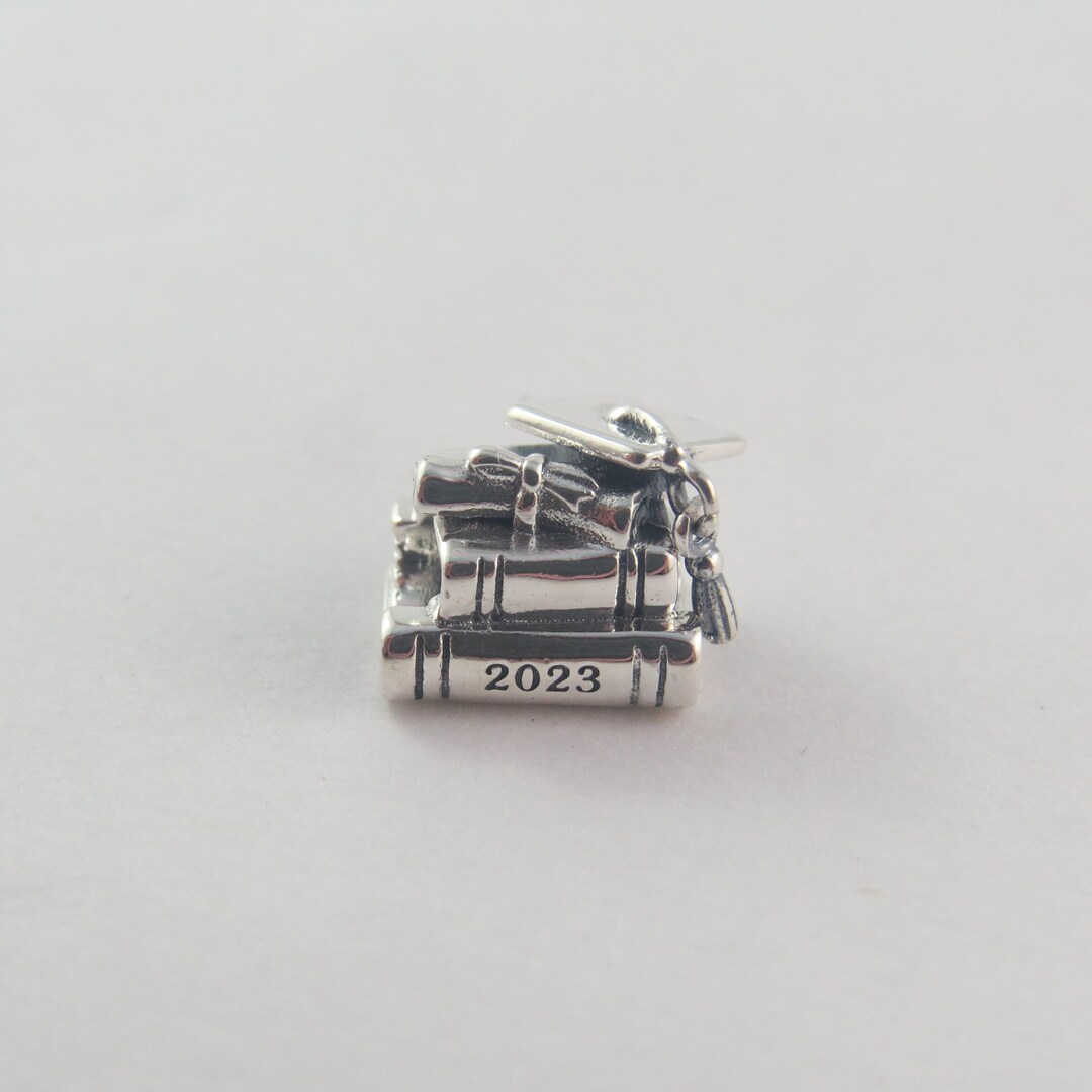 Pandora Graduation Charm Graduation Book Scroll Cap Charm Grad Charm ...