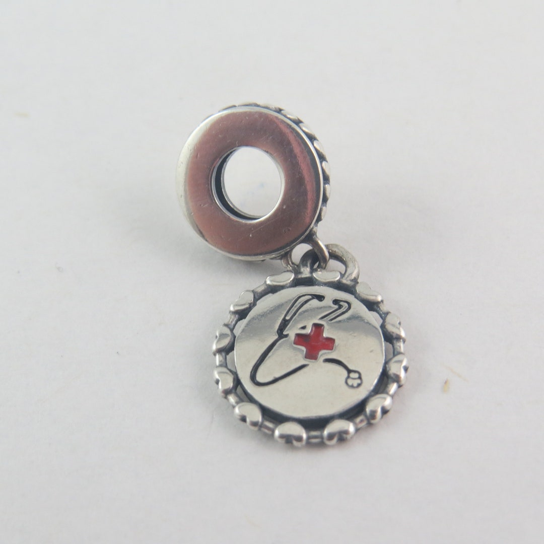 Pandora Stethoscope Charm Nurse Charm Doctor Charm Engravable Charm ...