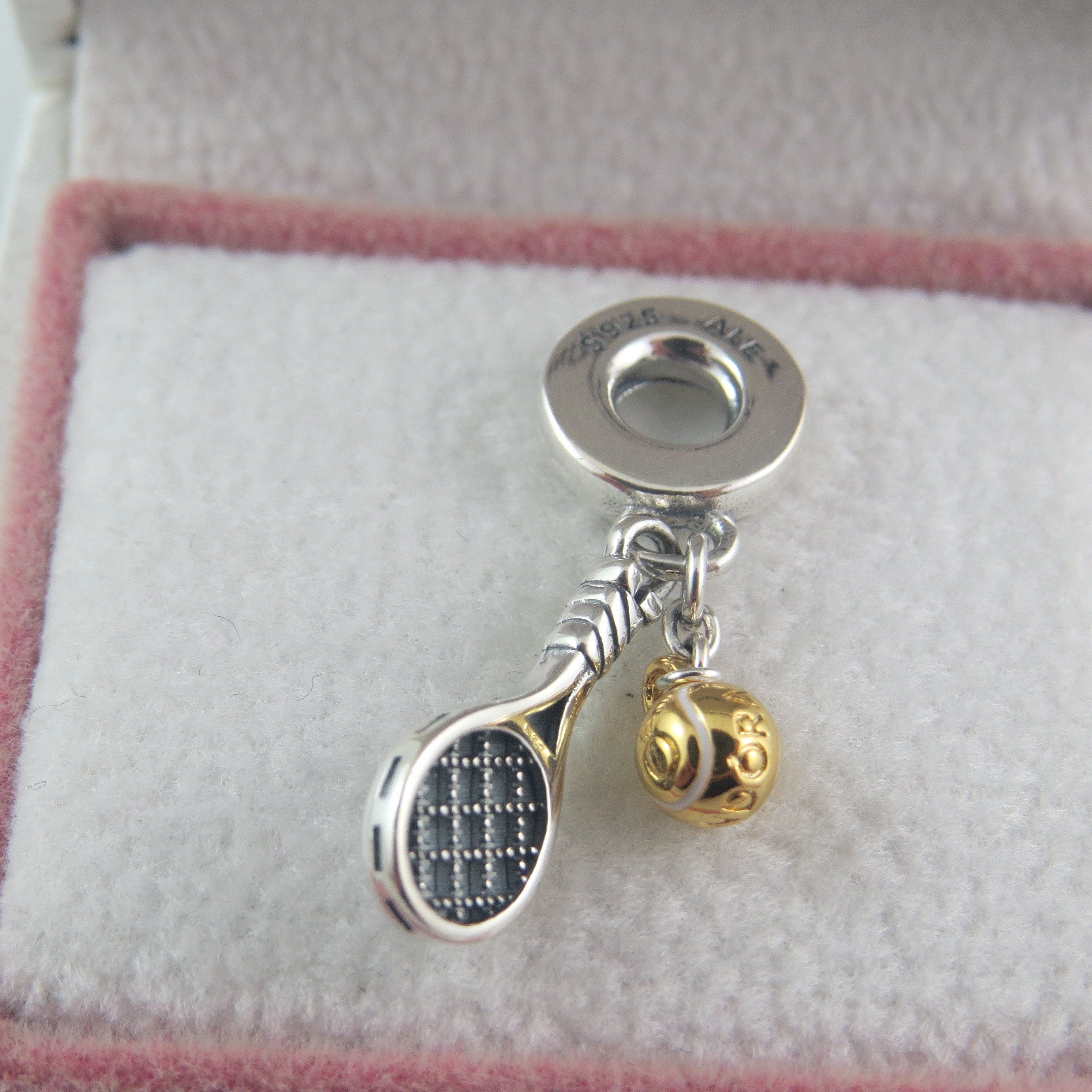 Pandora Tennis Racket & Ball Dangle Charm B23.... | Etsy