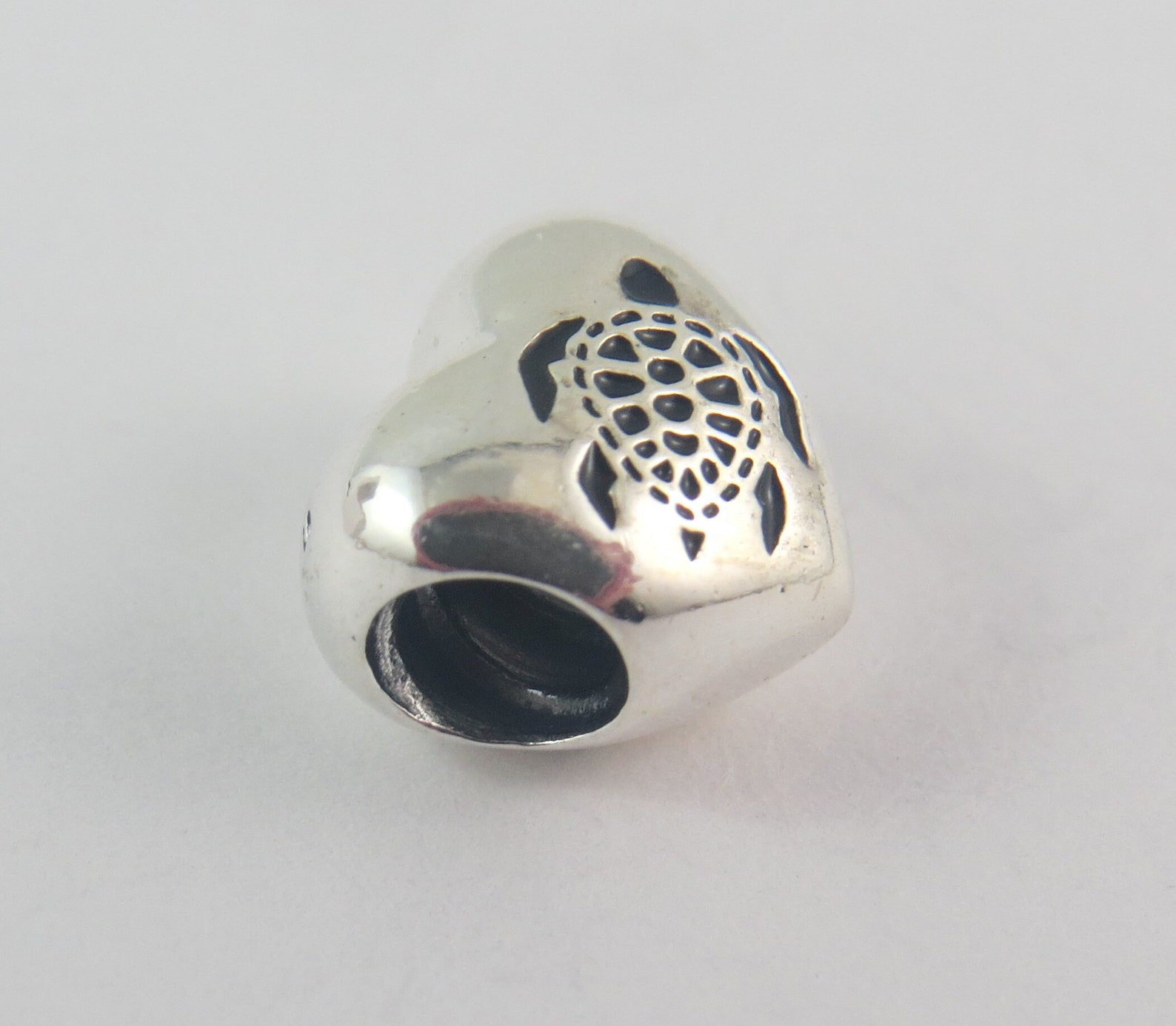 Authentic Pandora Maui Hawaii Heart Turtle Charm – Sterling Silver ...
