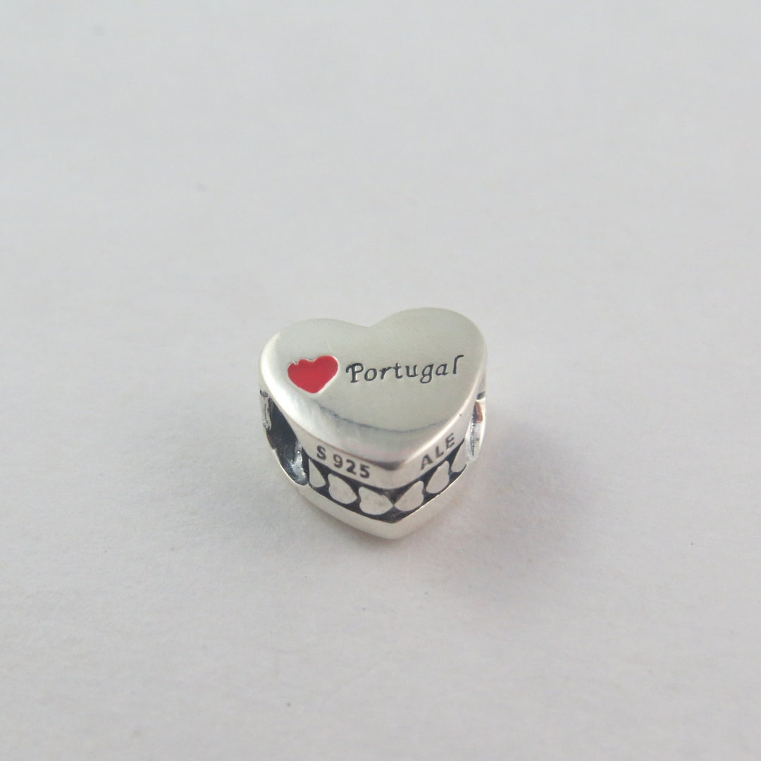 Portugal Charm Portugal Love Heart Charm Travel Charm Travel Themed ...
