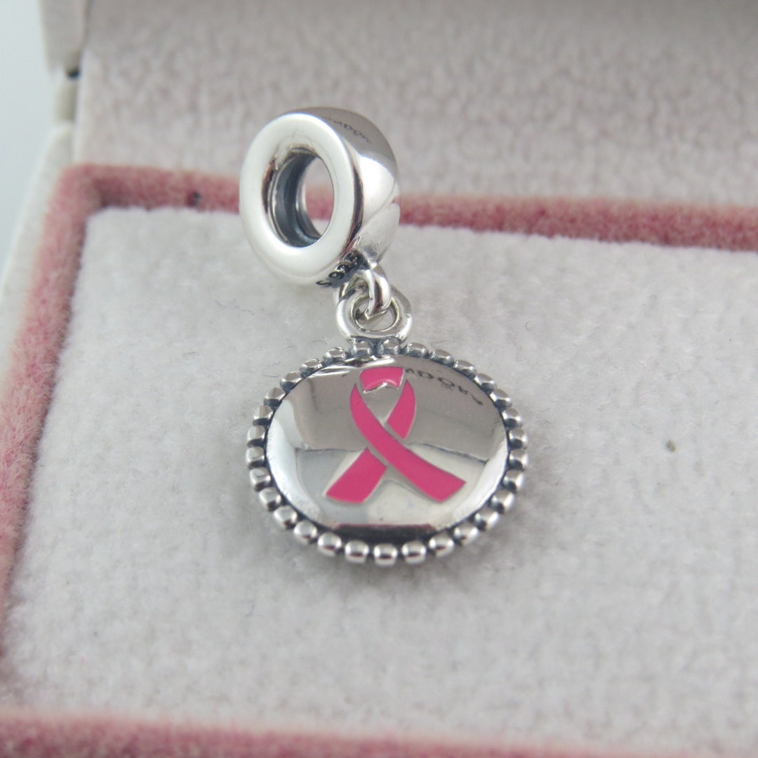 Pink Ribbon Charm Ribbon of Hope Charm Cancer Charm Hope Charm Survivor ...