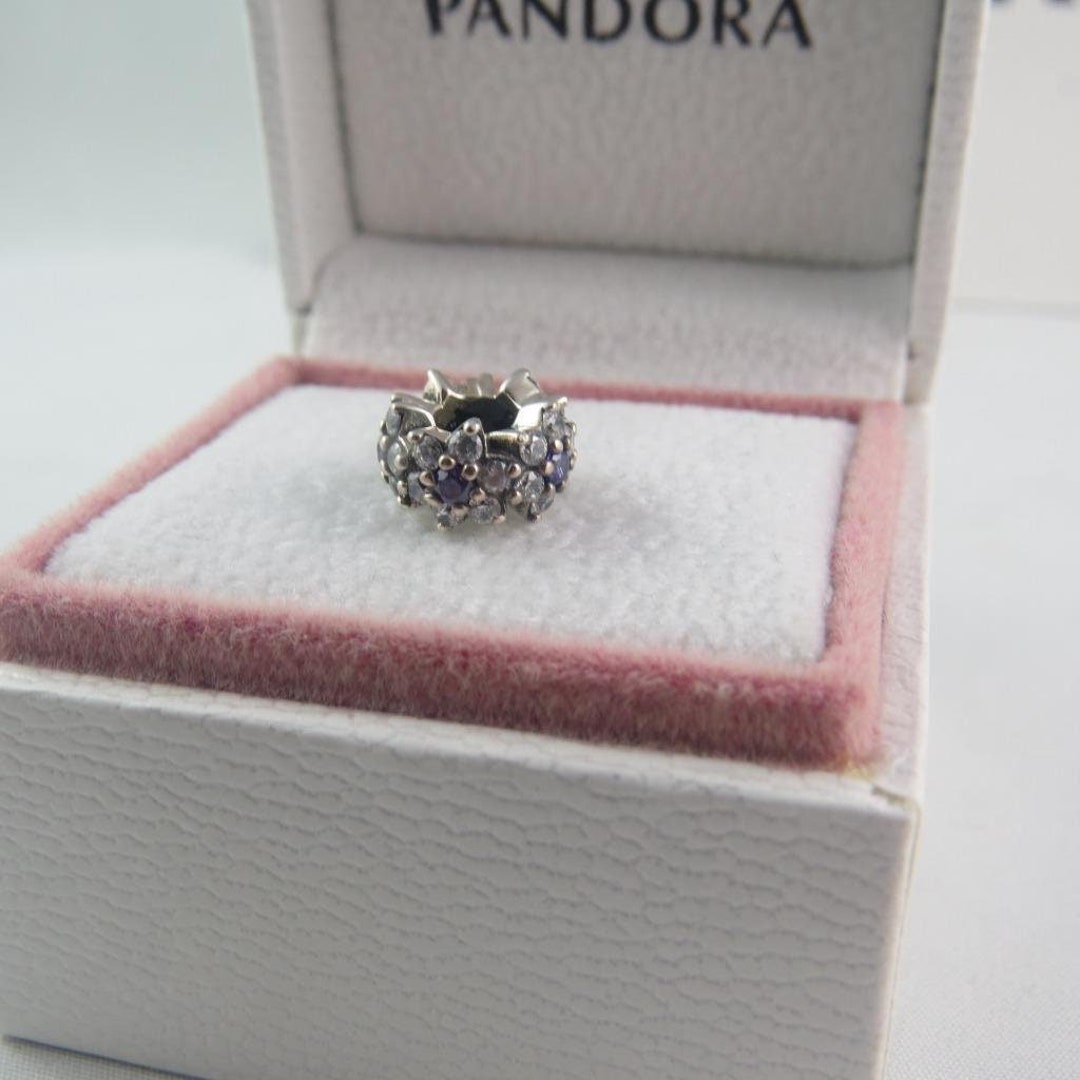 Authentic Pandora Forget Me Not Flower Spacer Charm – Sterling Silver ...