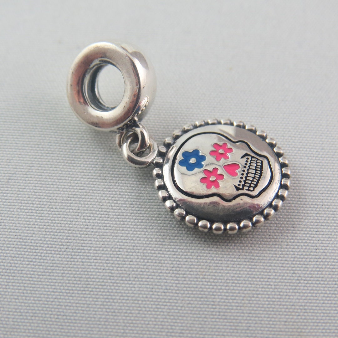 Skull Charm Day of the Dead Charm Pink Sugar Skull Charm Gifts for Her ...