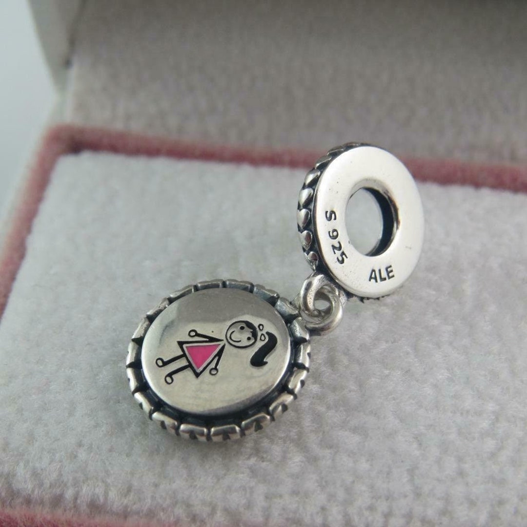 Pandora Girl Charm Girl Stick Figure Charm Family Charm Children Charm ...
