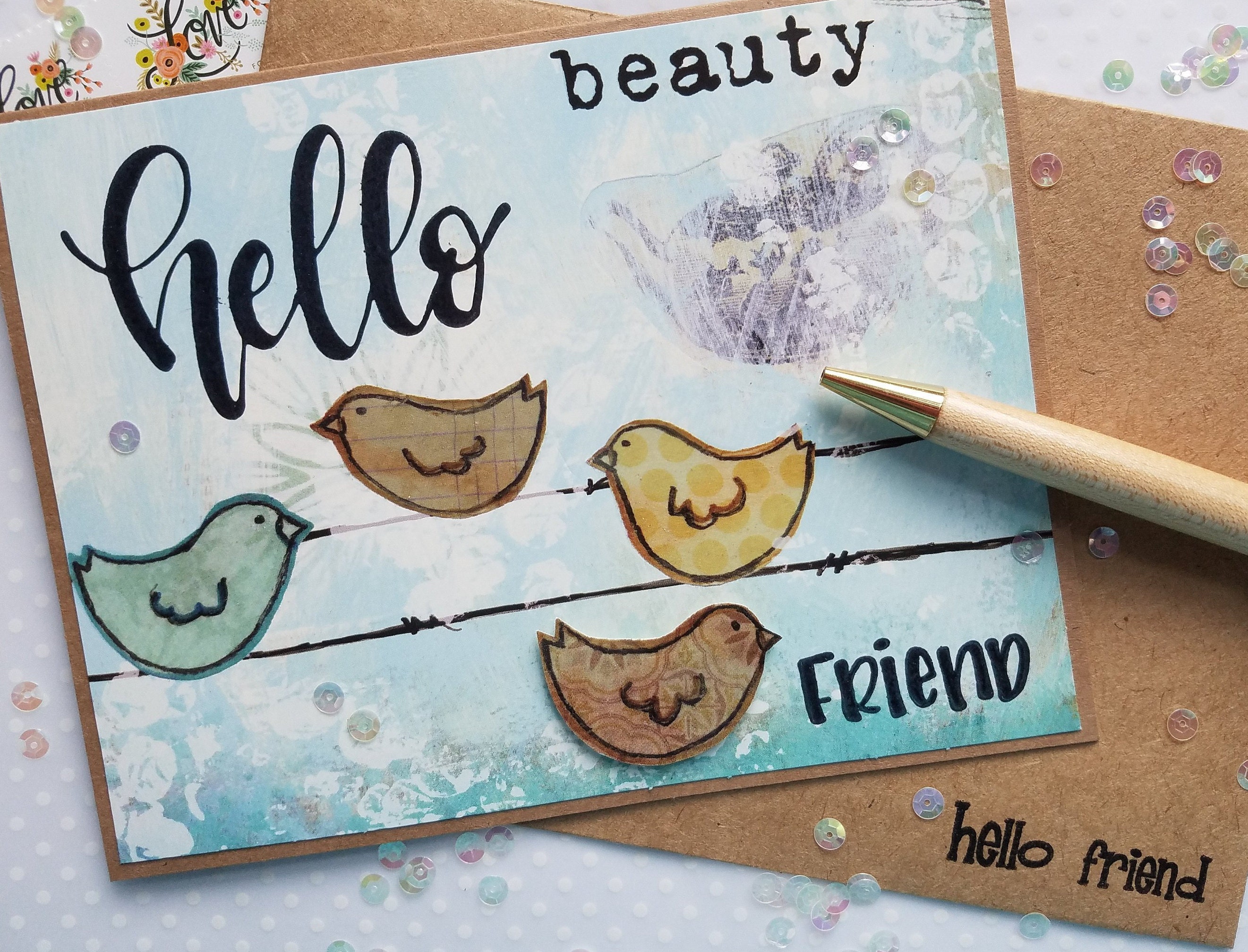 Hello Friend Card Best Friend Hello Friend Card All Occasion - Etsy