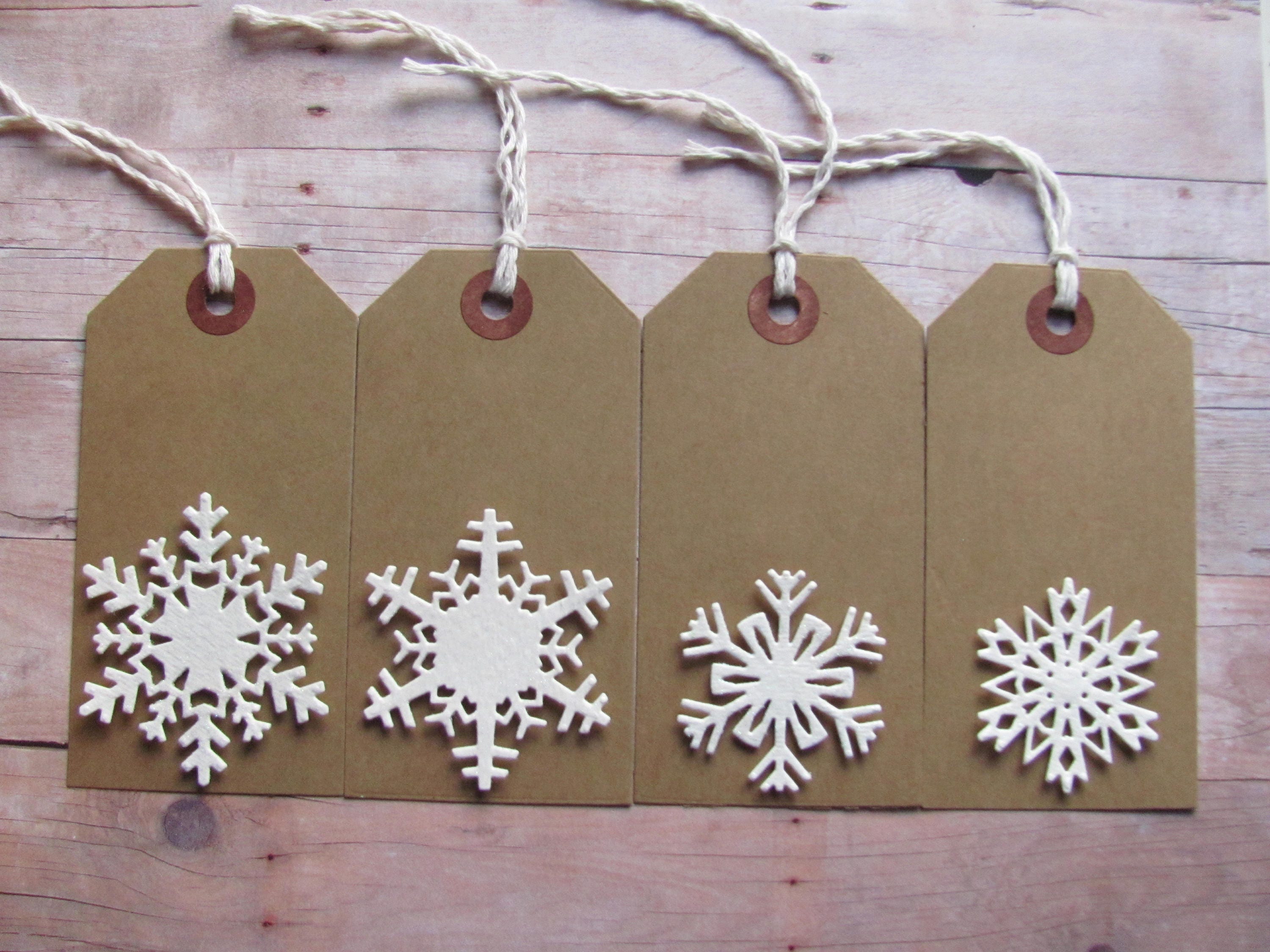 Snowflake Gift Tag Sparkle Snowflake Christmas Tag Snowflake Favor Tag ...